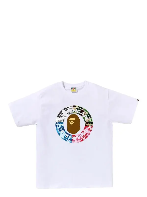 A BATHING APE Abc Camo Crazy Busy Works Tee Shirt - White