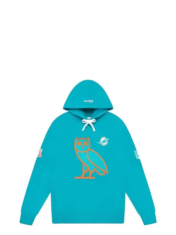 OVO X Nfl Miami Dolphins Og Owl Hoodie - Teal