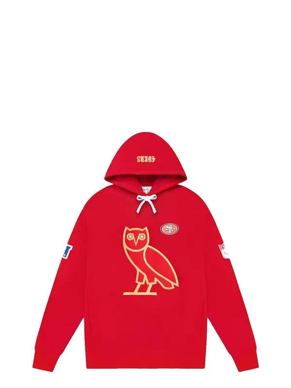 OVO X Nfl San Francisco 49ers Og Owl Hoodie - Red