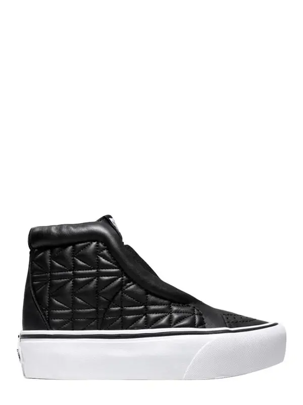 VANS Sk8-hi Laceless Platform Sneakers - Black/white
