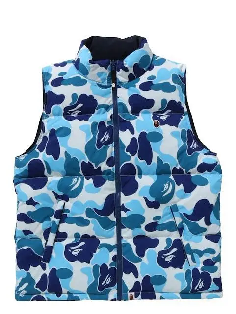 BAPE Camo Reversible Down Vest - Blue