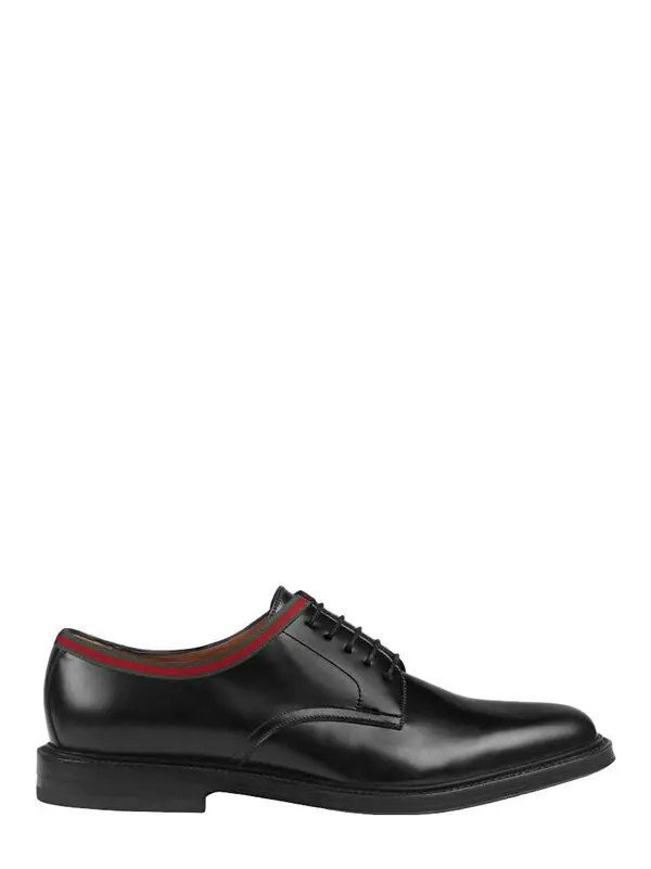 Gucci Leather Lace Up - Black/green/red