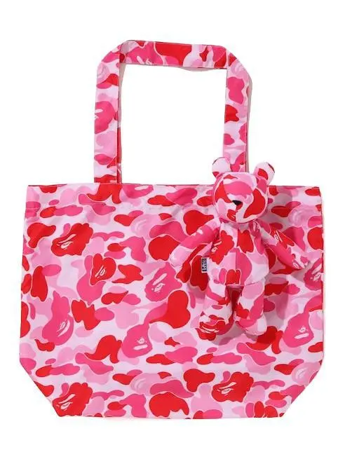 A BATHING APE Abc Camo Bear Eco S Bag - Pink
