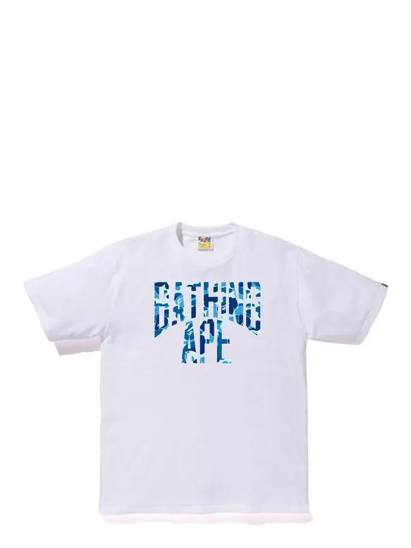 A BATHING APE Abc Camo Nyc Logo Tee Shirt - White Blue