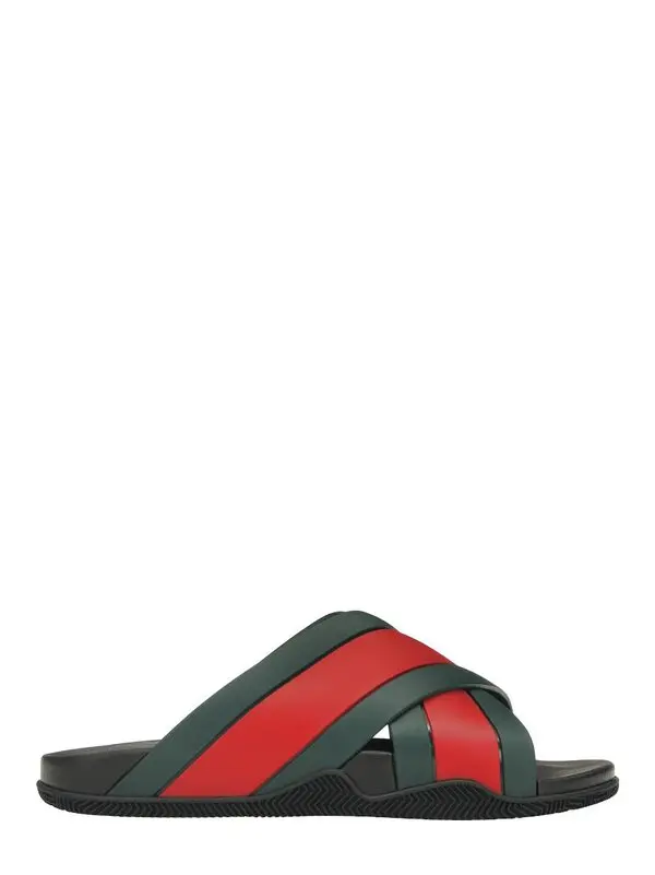 Gucci Web Slide Rubber - Green/red/black