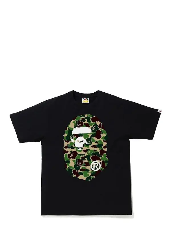 A BATHING APE Abc Camo Big Ape Tee Shirt - Black/green