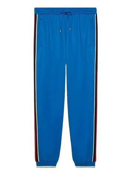 Gucci Technical Jersey Trackpants - Blue