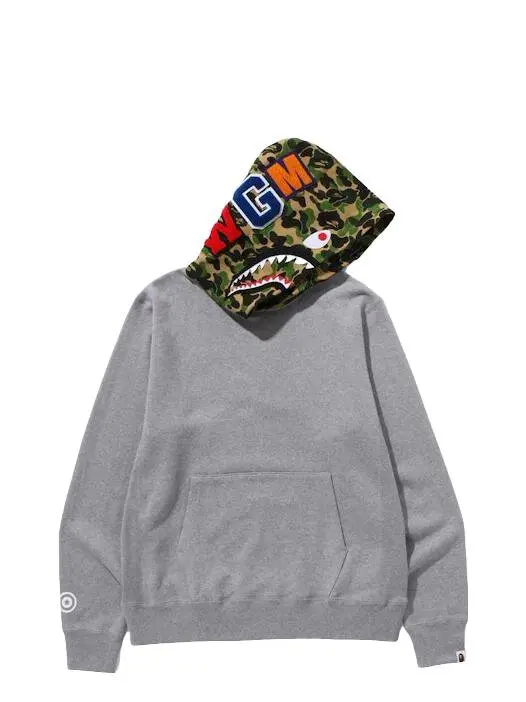 BAPE Camo Shark Pullover Hoodie - Gray