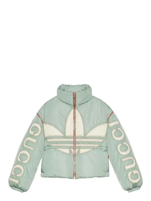 Gucci X Adidas Padded Nylon Bomber - Mint Green