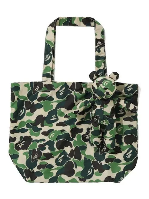 A BATHING APE Abc Camo Bear Eco S Bag - Green