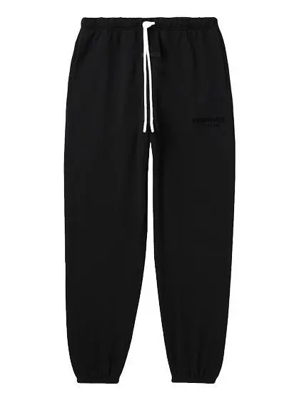 Fear Of God Essentials Applique Sweatpants Essentials Logo - Black