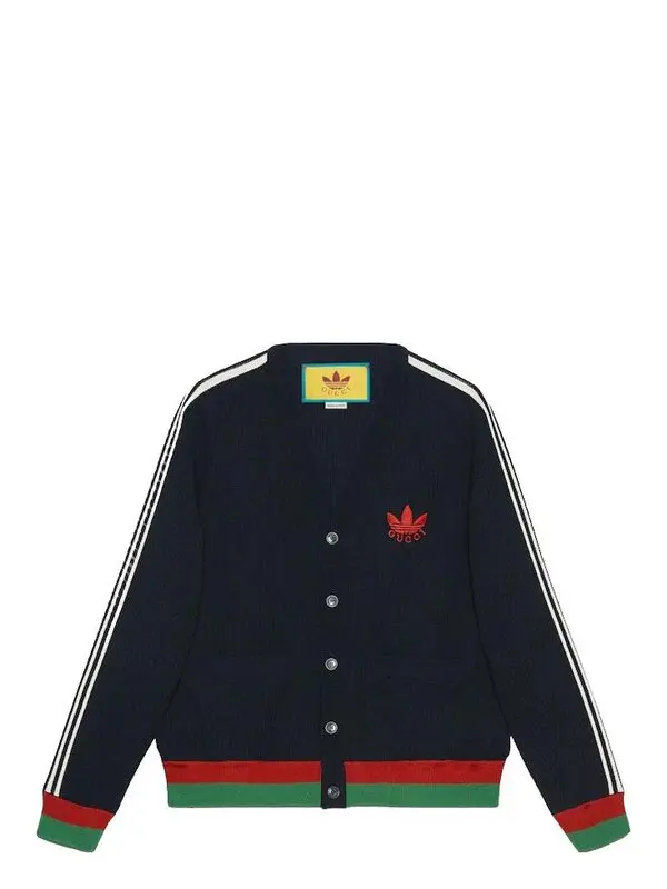 Gucci X Adidas Viscose Cardigan - Dark Blue