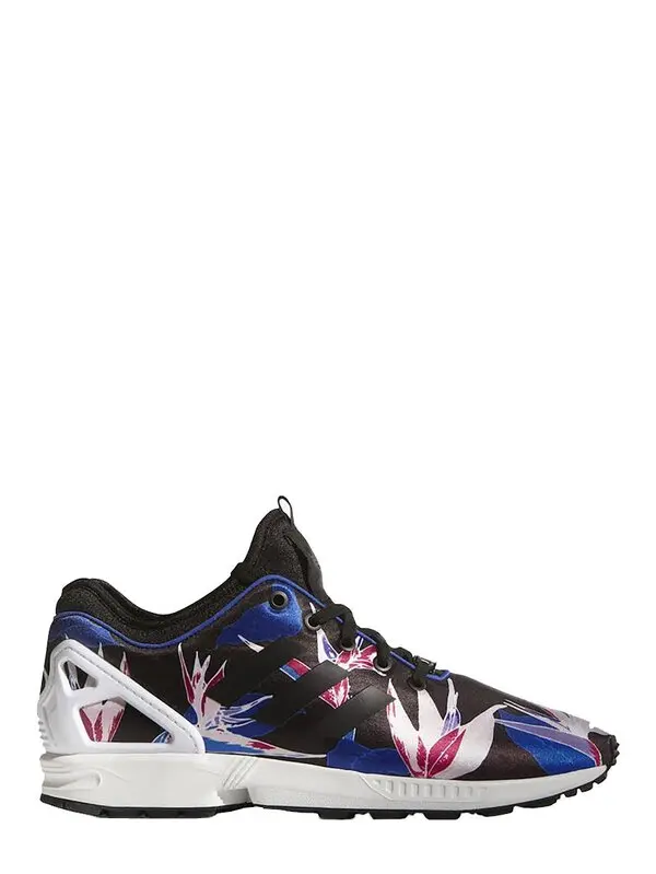Adidas Zx Flux Floral Sneakers - Core Black/bold Blue/yellow