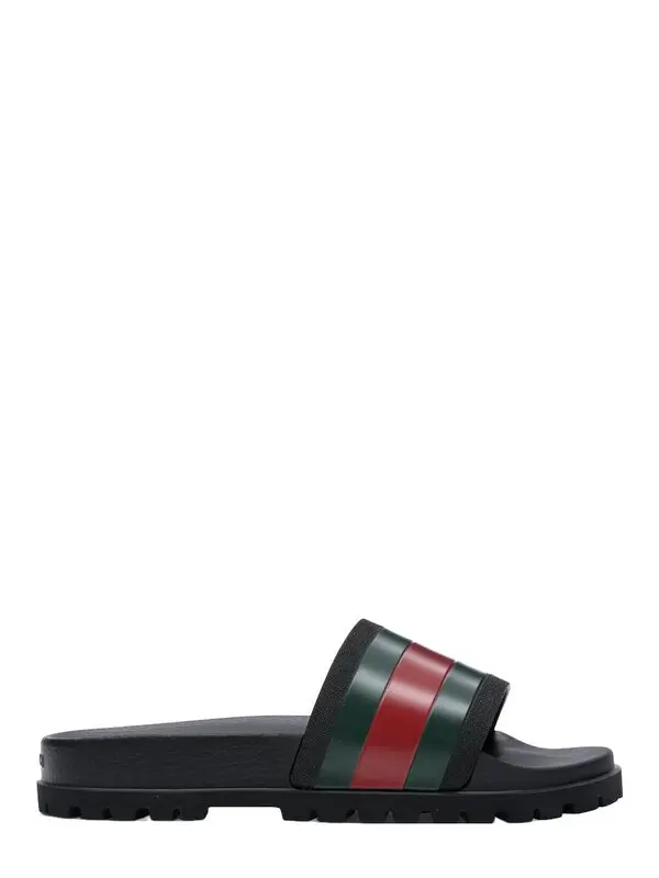 Gucci Web Slide Sandal - Black/green/red