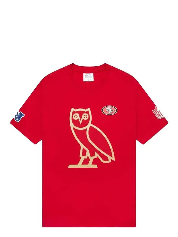 OVO X Nfl San Francisco 49ers Og Owl T-shirt - Red