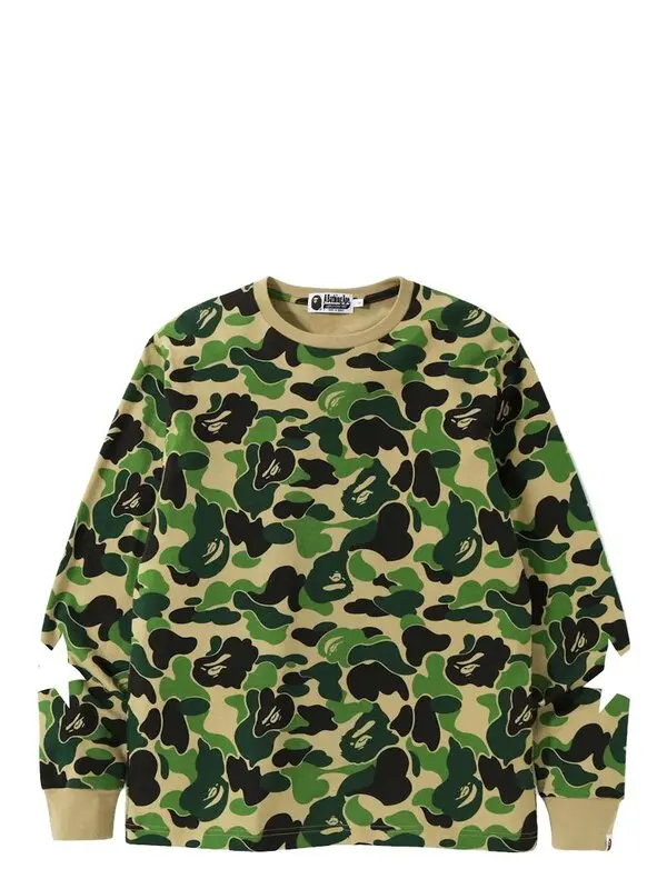 A BATHING APE Abc Camo Long Sleeve Tee Shirt - Green