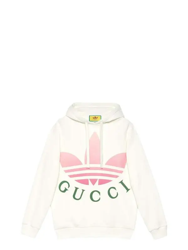 Gucci X Adidas Jersey Hooded Sweatshirt - White