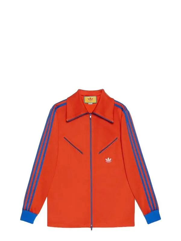 Gucci X Adidas Zip Sweatshirt - Orange/blue