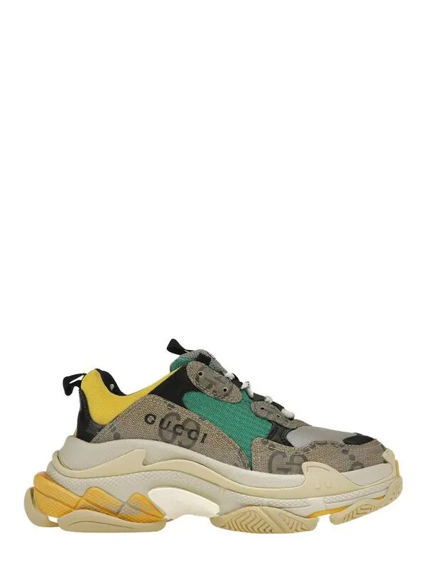 Gucci X Balenciaga The Hacker Project Triple S Sneakers - Beige/ebony/blue