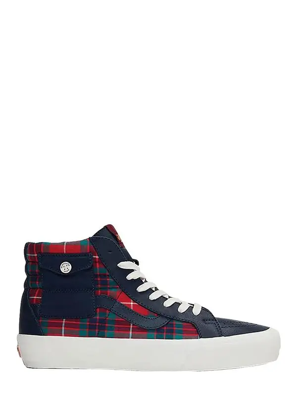 VANS Sk8-hi Pocket Lx1 Baracuta Sneakers - Dress Blues/tartan Plaid/marshmallow