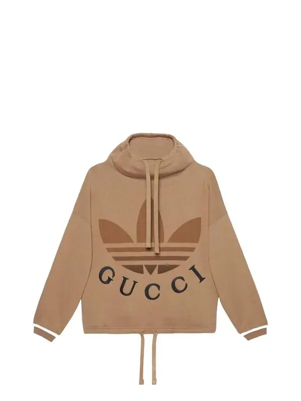 Gucci X Adidas Cotton Jersey Sweatshirt - Dark Beige