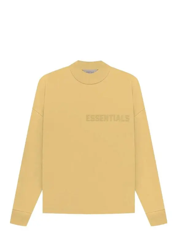 Fear Of God Essentialong Sleeve Long Sleeve Tee Shirt - Light Tuscan