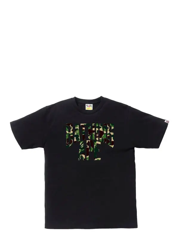 A BATHING APE Abc Camo Nyc Logo Tee Shirt - Black Green
