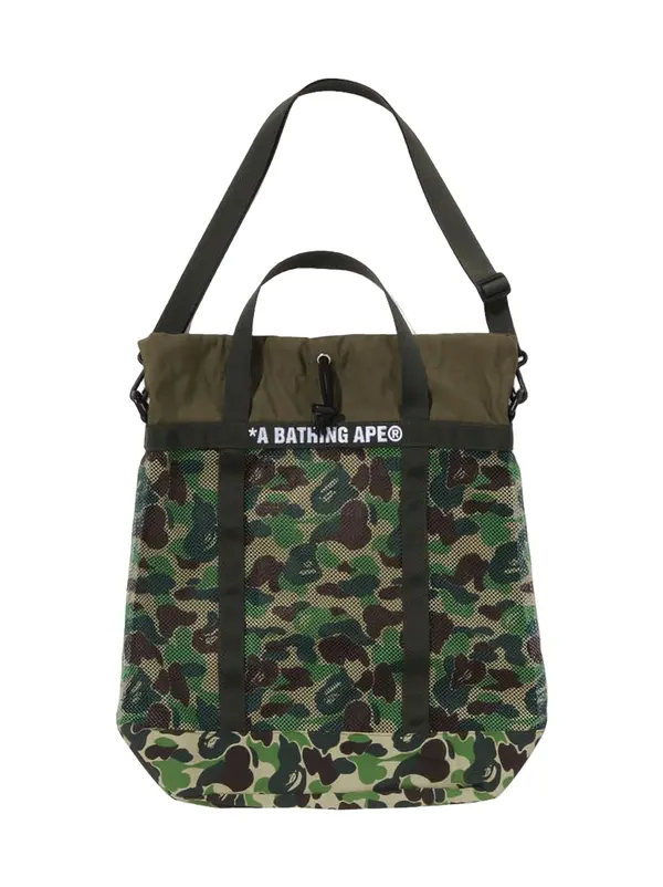 A BATHING APE Camo Mesh Tote Bag - Green