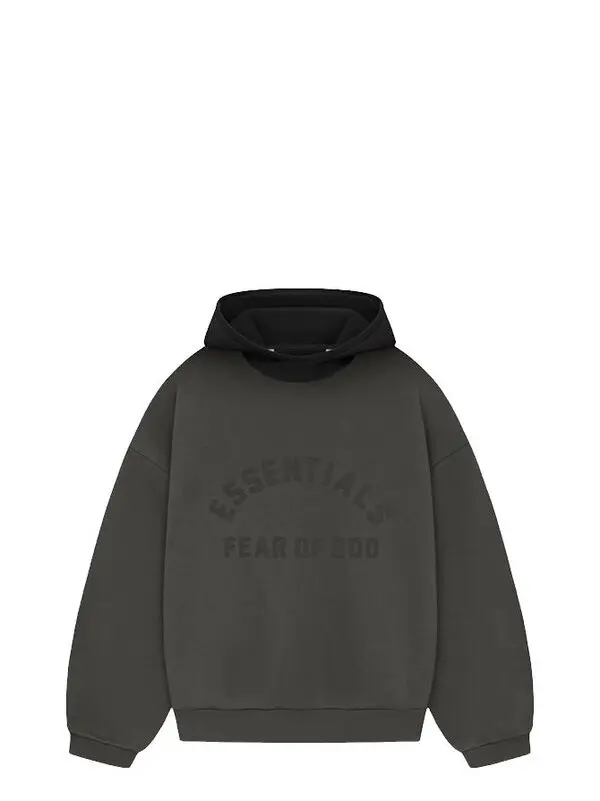 Fear Of God Essentials Nylon Fleece Hoodie - Ink/jet Black