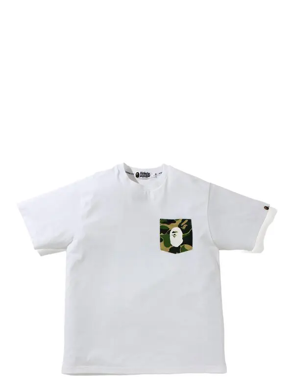 A BATHING APE Abc Camo Pocket Tee Shirt - White/green