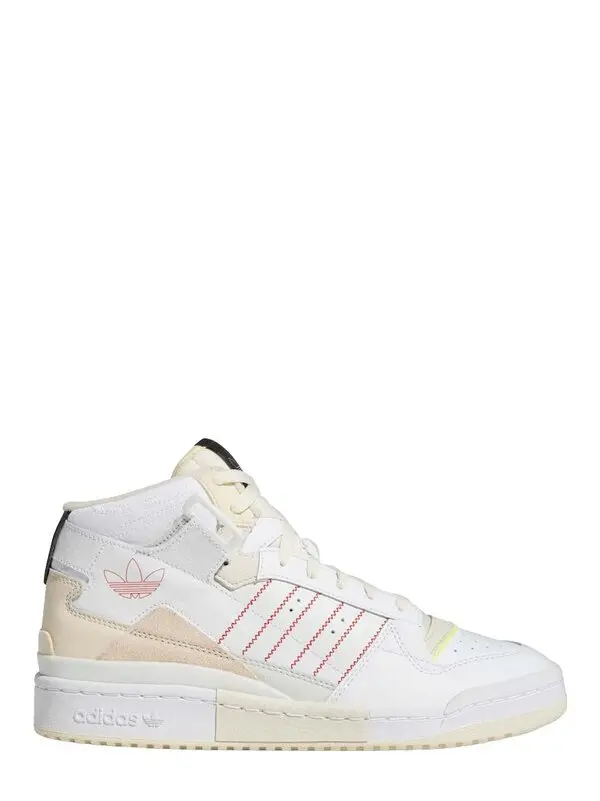 Adidas Forum Exhibit Mid Sneakers - Cloud White/core Black/vivid Red