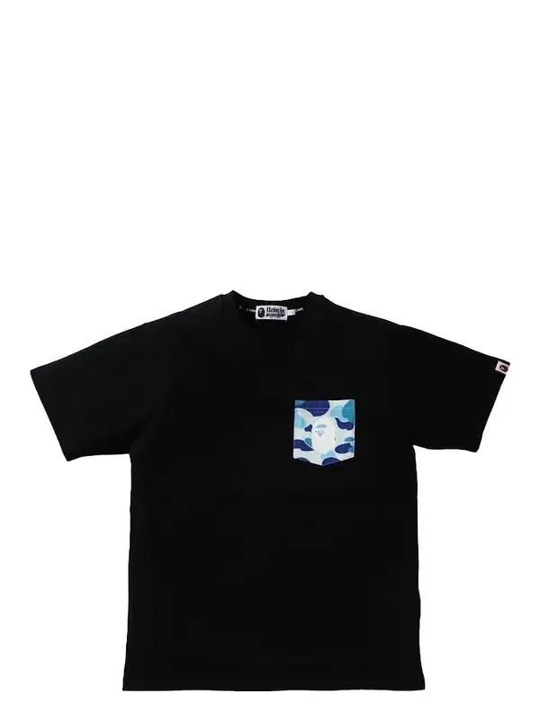 A BATHING APE Abc Camo Pocket Tee Shirt - Black/blue