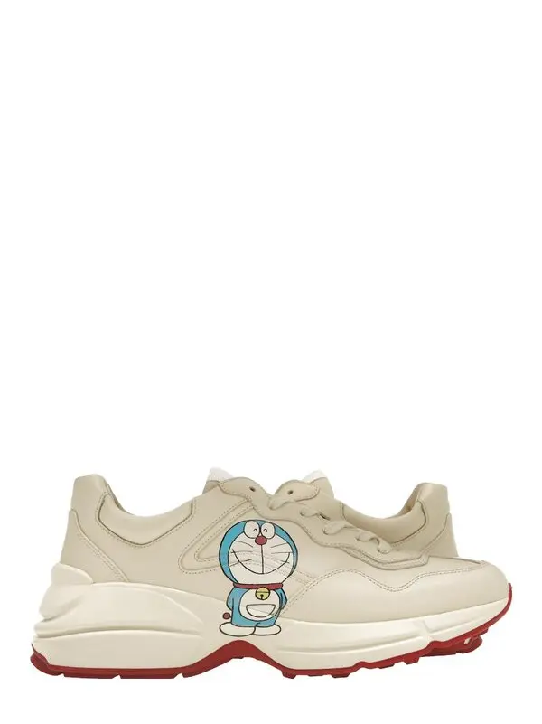 Gucci X Doraemon Rhyton Sneakers - Ivory/cherry Red