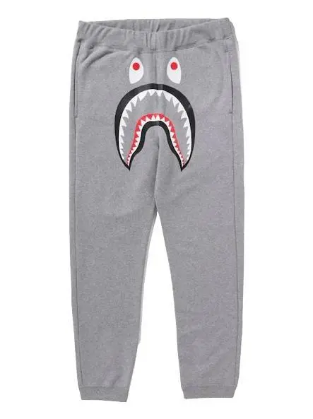A BATHING APE Abc Camo Shark Sweat Pants - Gray