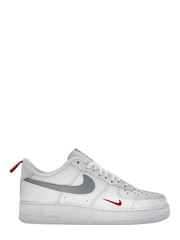 Nike Air Force 1 Low Reflective Swoosh - White/university Red/reflective Silver