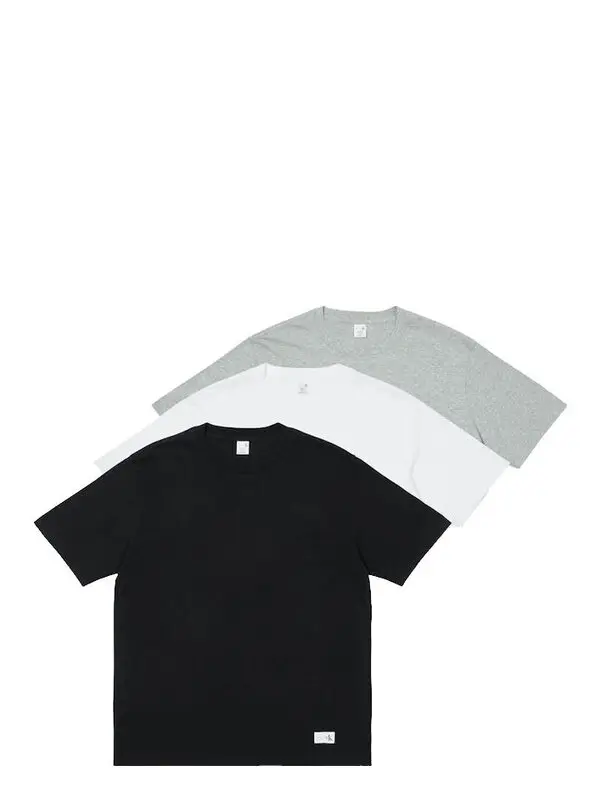 PALACE Ck1 Short Sleeve Crew Neck Tee Shirt - White/light Grey Heather/black