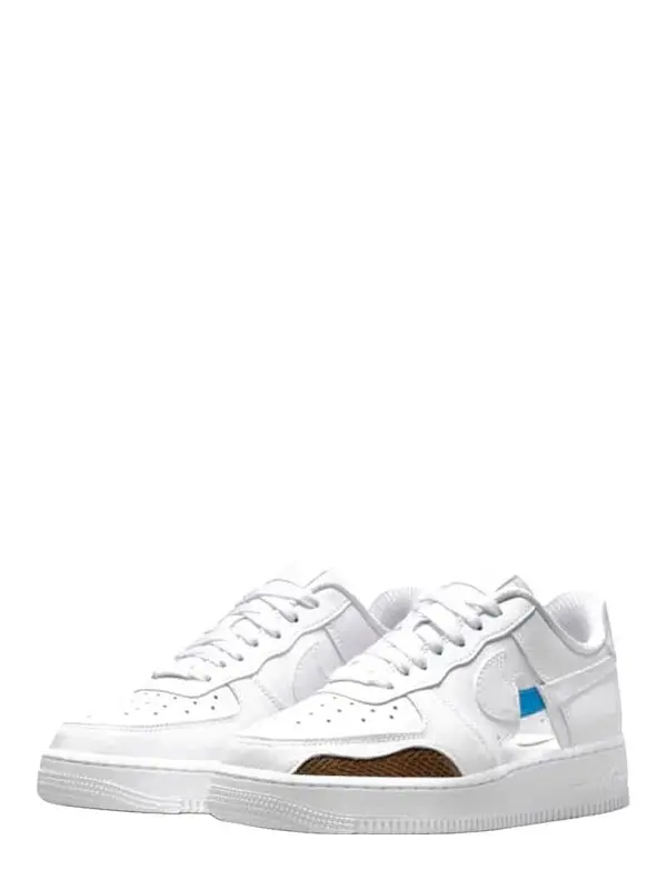 Nike Air Force 1 '07 Cut Out Sneakers - White/safety Orange/brown