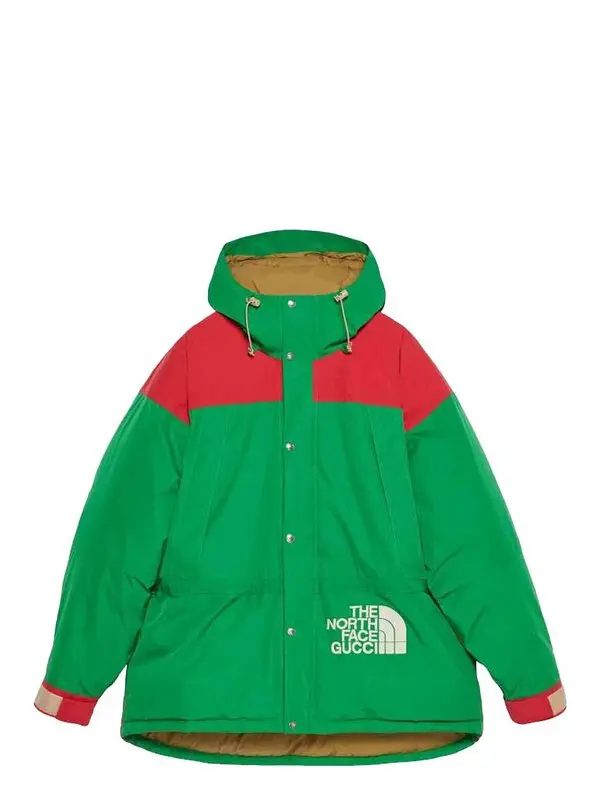 Gucci X The North Face Down Jacket - Green/red