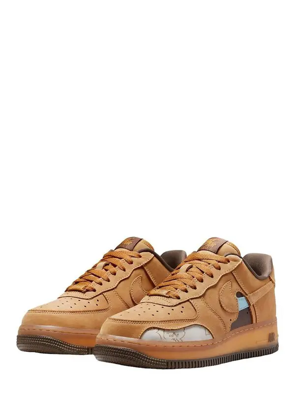 Nike Air Force 1 Low '07 Cut Out Sneakers - Wheat/dark Mocha