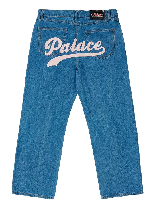 PALACE Chain Script Jean - Stone Wash