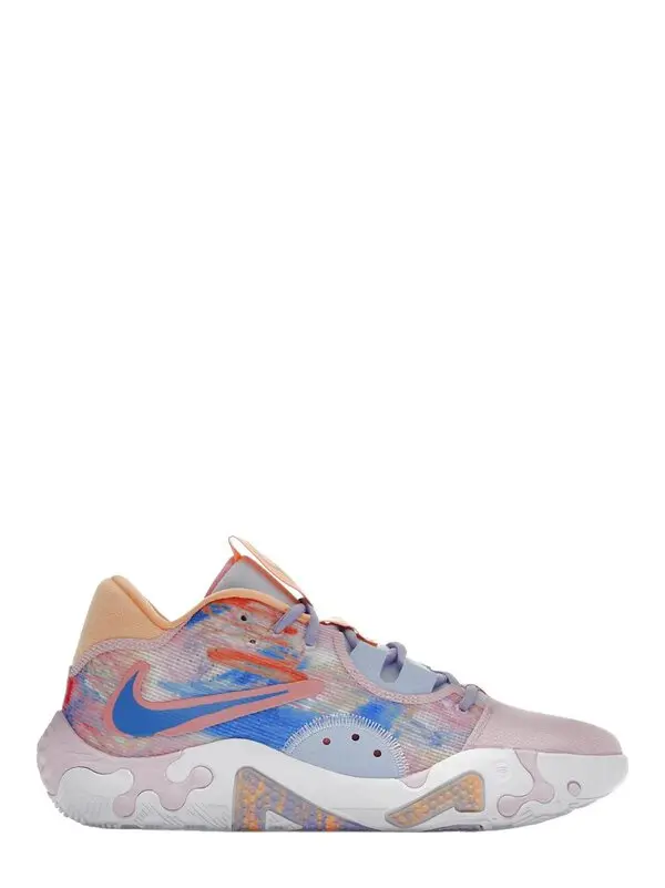 Nike Pg Painted Swoosh Sneakers - Pink/blue/orange