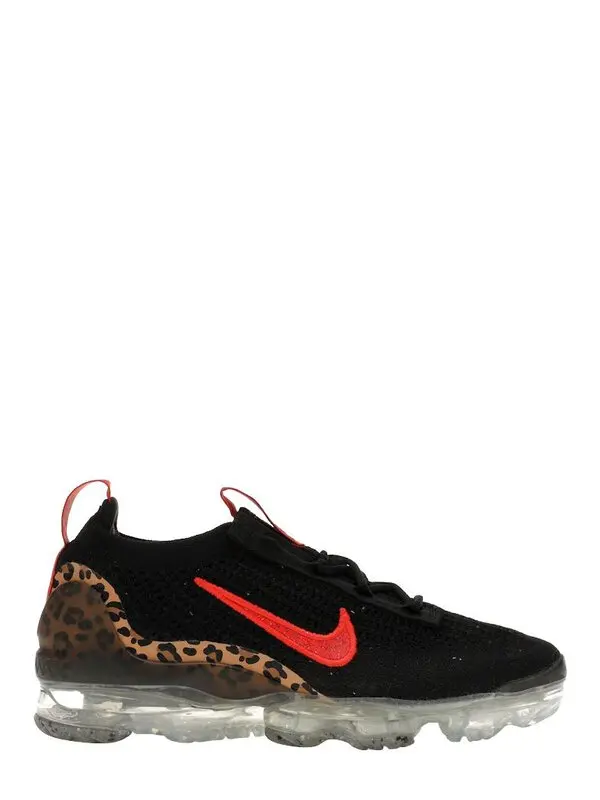 Nike Air Vapormax 2021 Flyknit Leopard Sneakers - Black/praline/light British Tan