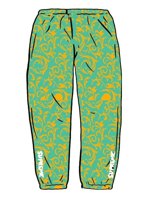 Supreme Warm Up Pant - Teal Floral