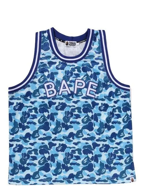 A BATHING APE Abc Camo Tank Top - Blue