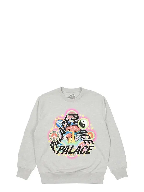 PALACE Bun 5g Crew - Grey Marl