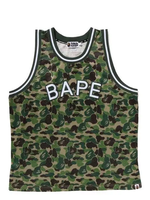 A BATHING APE Abc Camo Tank Top - Green
