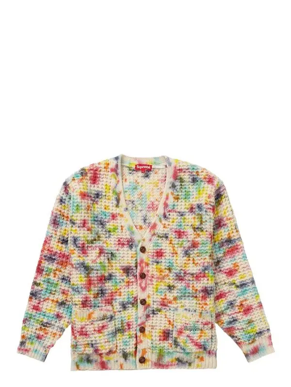 Supreme Waffle Knit Cardigan - Tie Dye