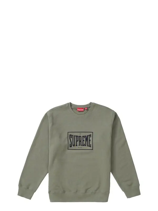 Supreme Warm Up Crewneck Sweatshirt - Light Olive