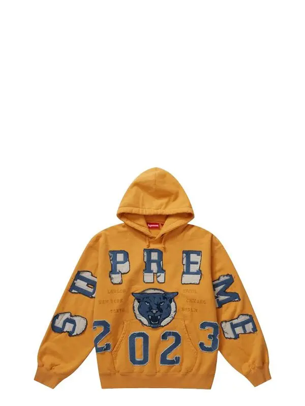 Supreme Washed Panther Hooded Sweatshirt - Dusty Gold
