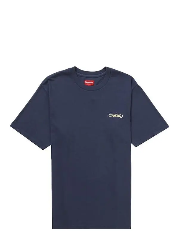 Supreme Washed Handstyle Short Sleeve Top - Blue